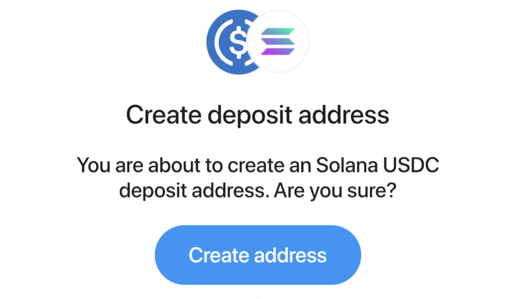 How do I create a USDC Deposit Address? - Senit